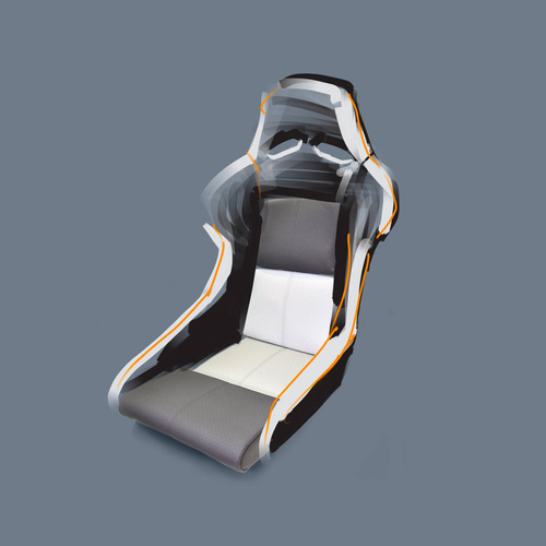 Seat cushions for RECARO POLE POSITION Houndstooth - CarBone