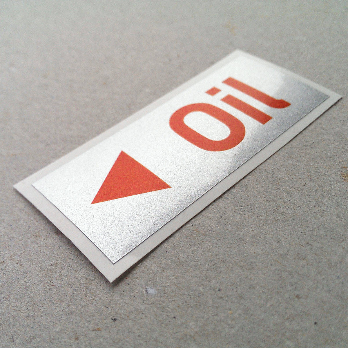 Oil flap decal, silver, 911 (1972) - CarBone