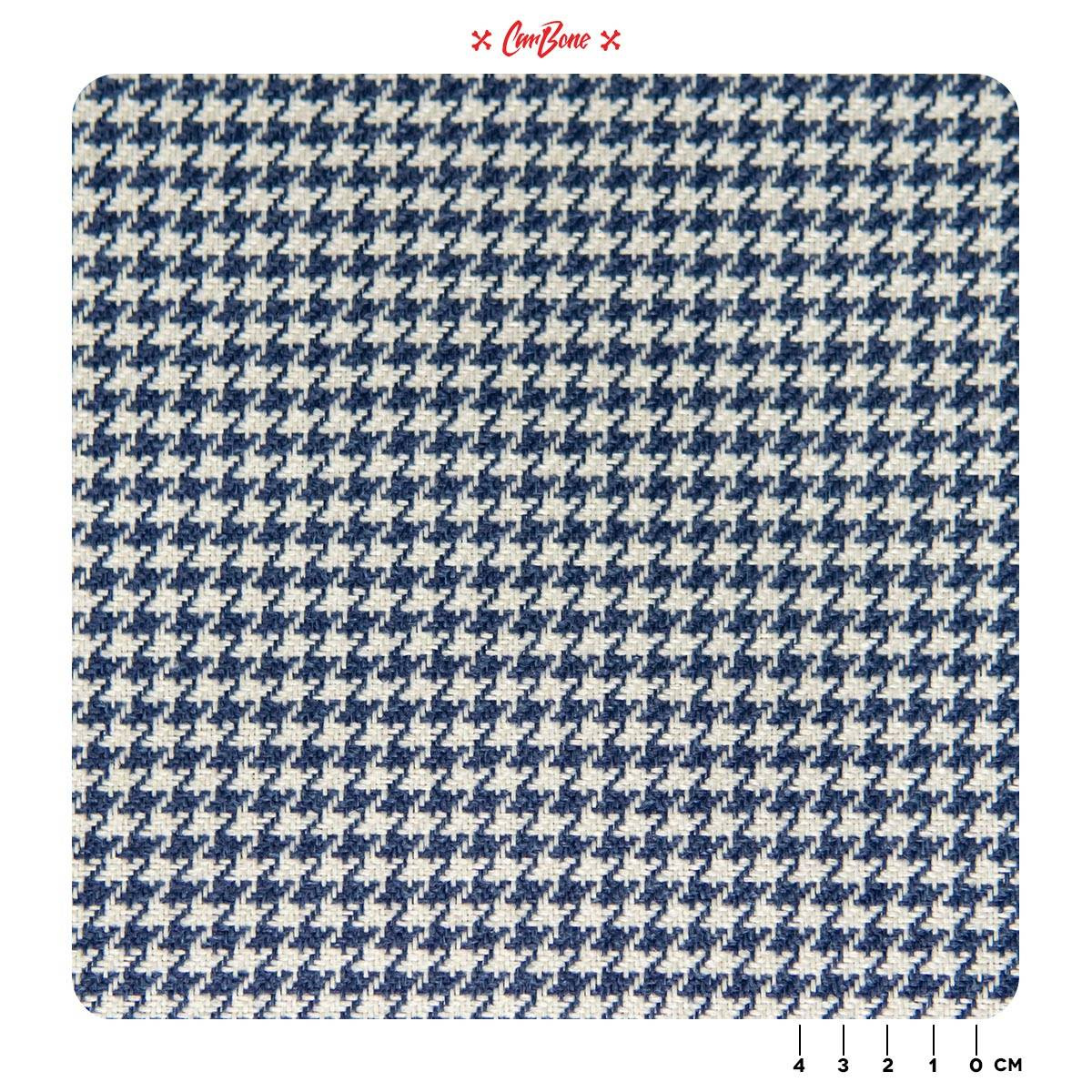 Houndstooth Fabric - OCEAN/WHITE - CarBone