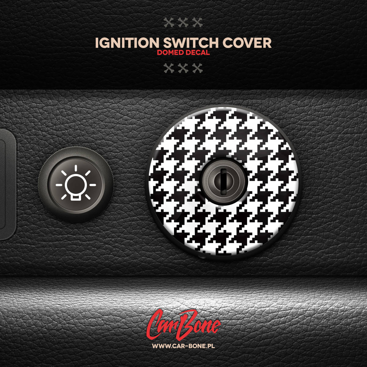 Ignition switch cover decal, pattern for G-model, 964 & 993 Pepita ...