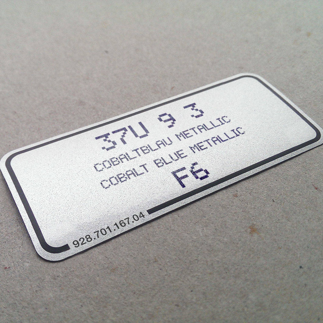 Color code decal for G-model, 964, 924, 928, 944 (1988 – 1998 ...