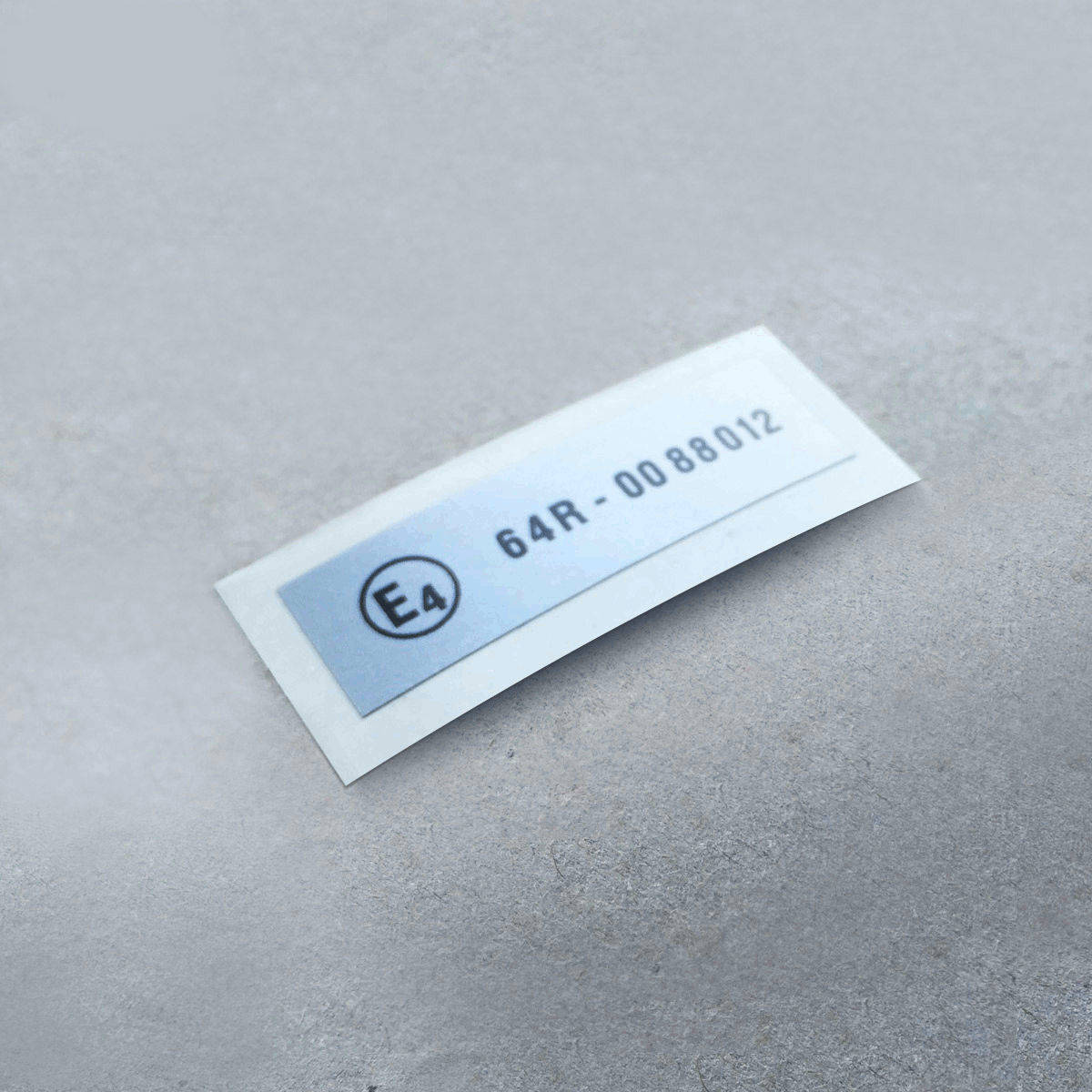 E4 regulation sticker Netherlands for 993 RoW (1993 – 1998) - CarBone