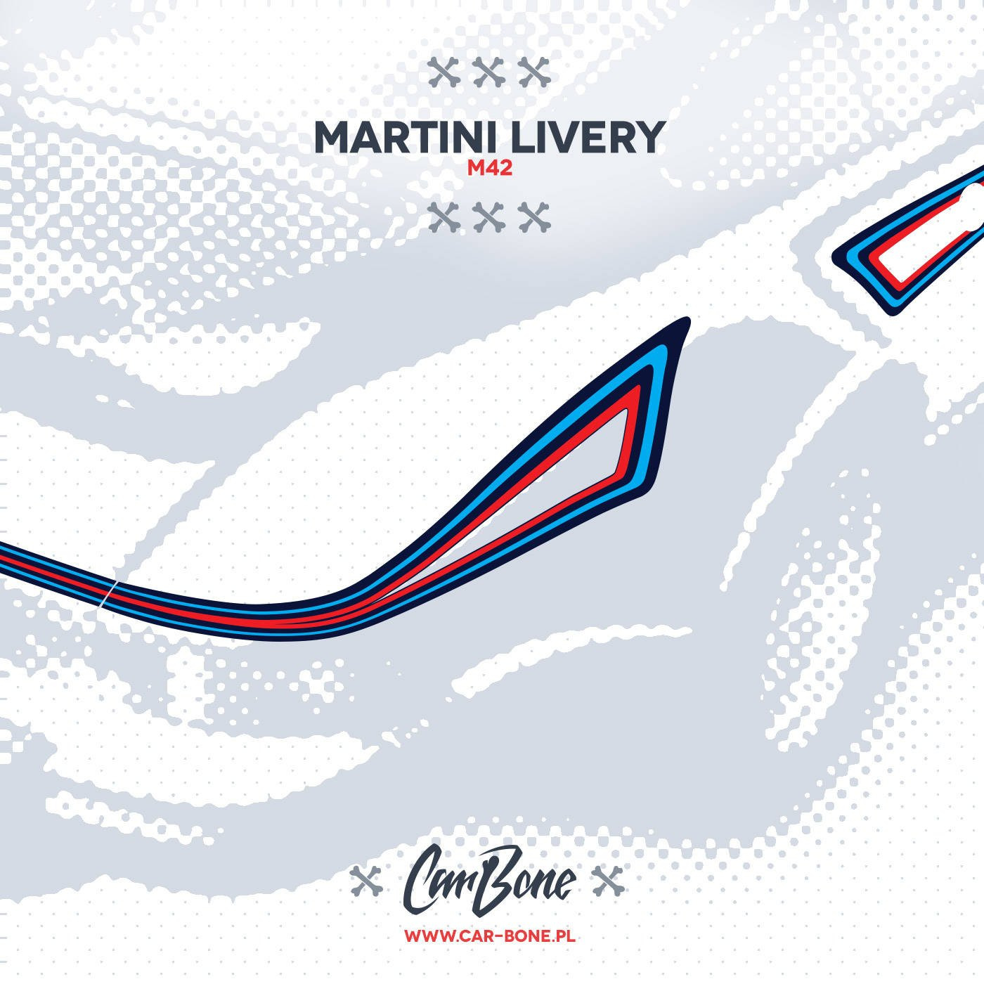M42 Martini side stripes livery pack - CarBone